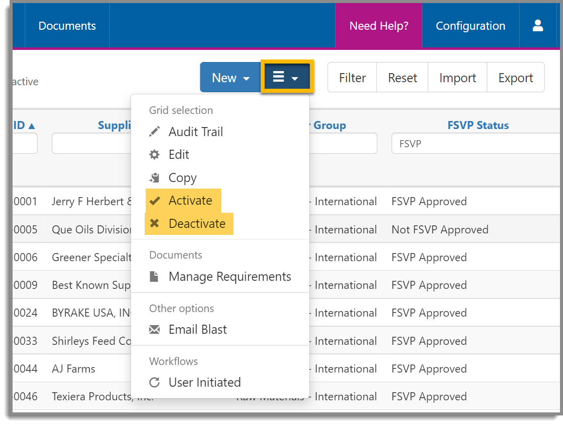 Managing & Editing Supplier Records – Enterprise Help Center