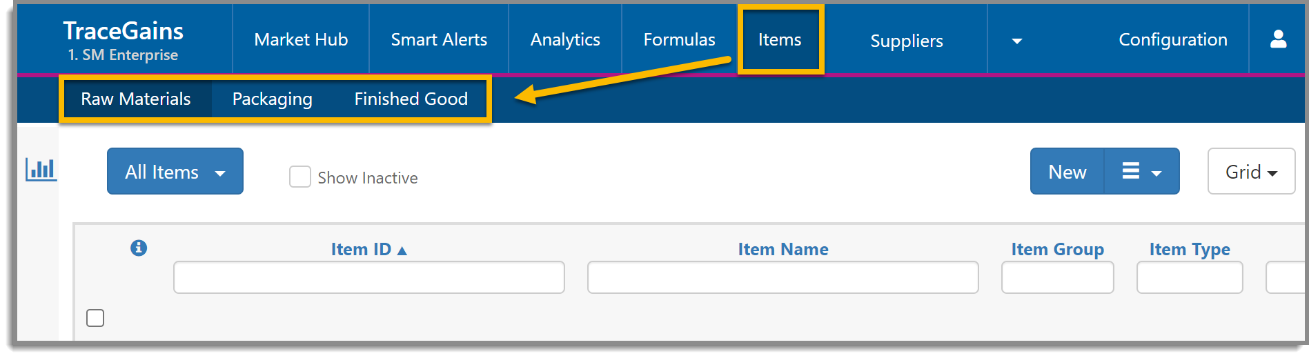 Understanding Item Types in Formula Management – Enterprise Help Center
