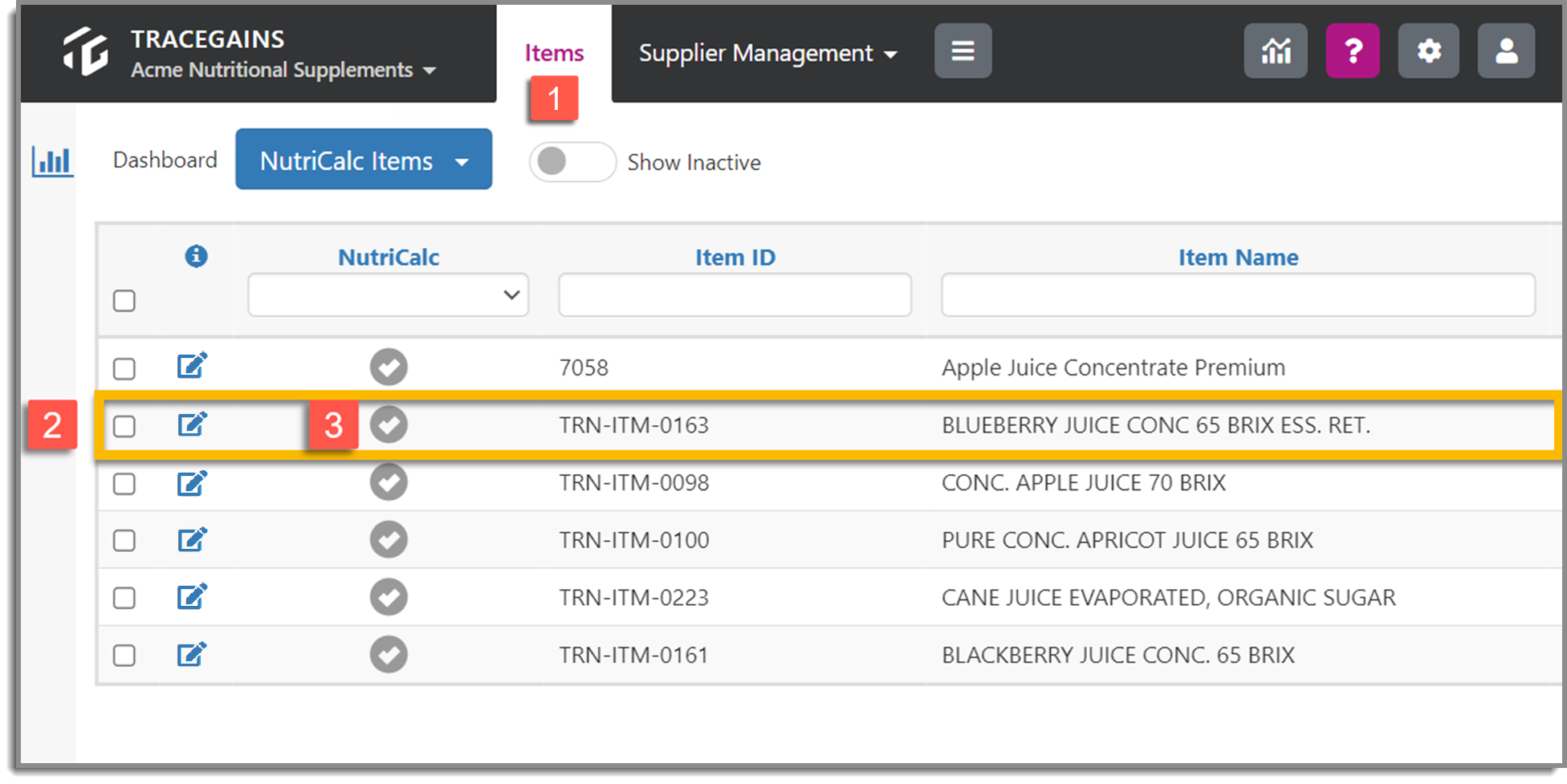 Connect Supplier Management and NutriCalc Data – Enterprise Help Center