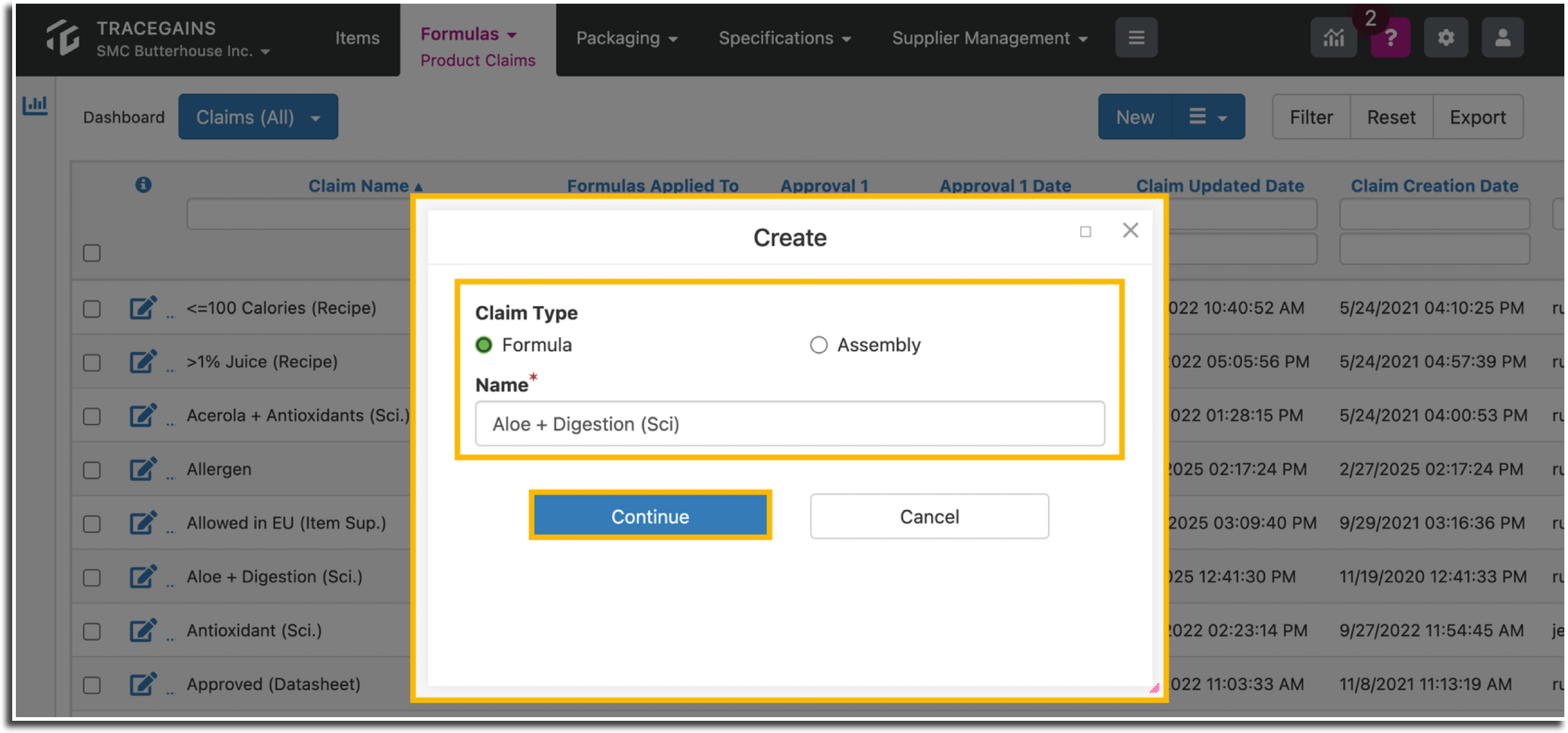 How to Create and Edit a Product Claim – Enterprise Help Center