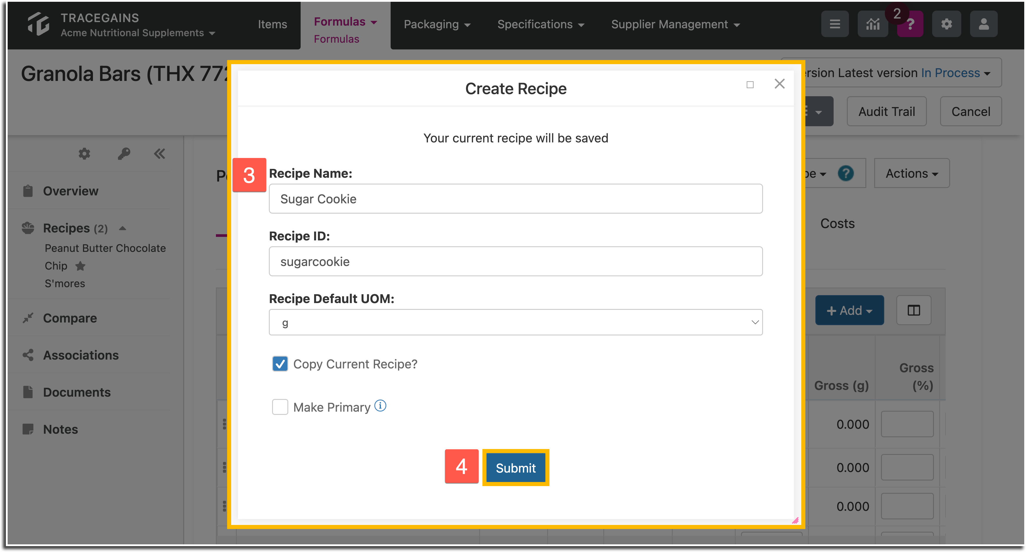 How to Create a New Recipe – Enterprise Help Center