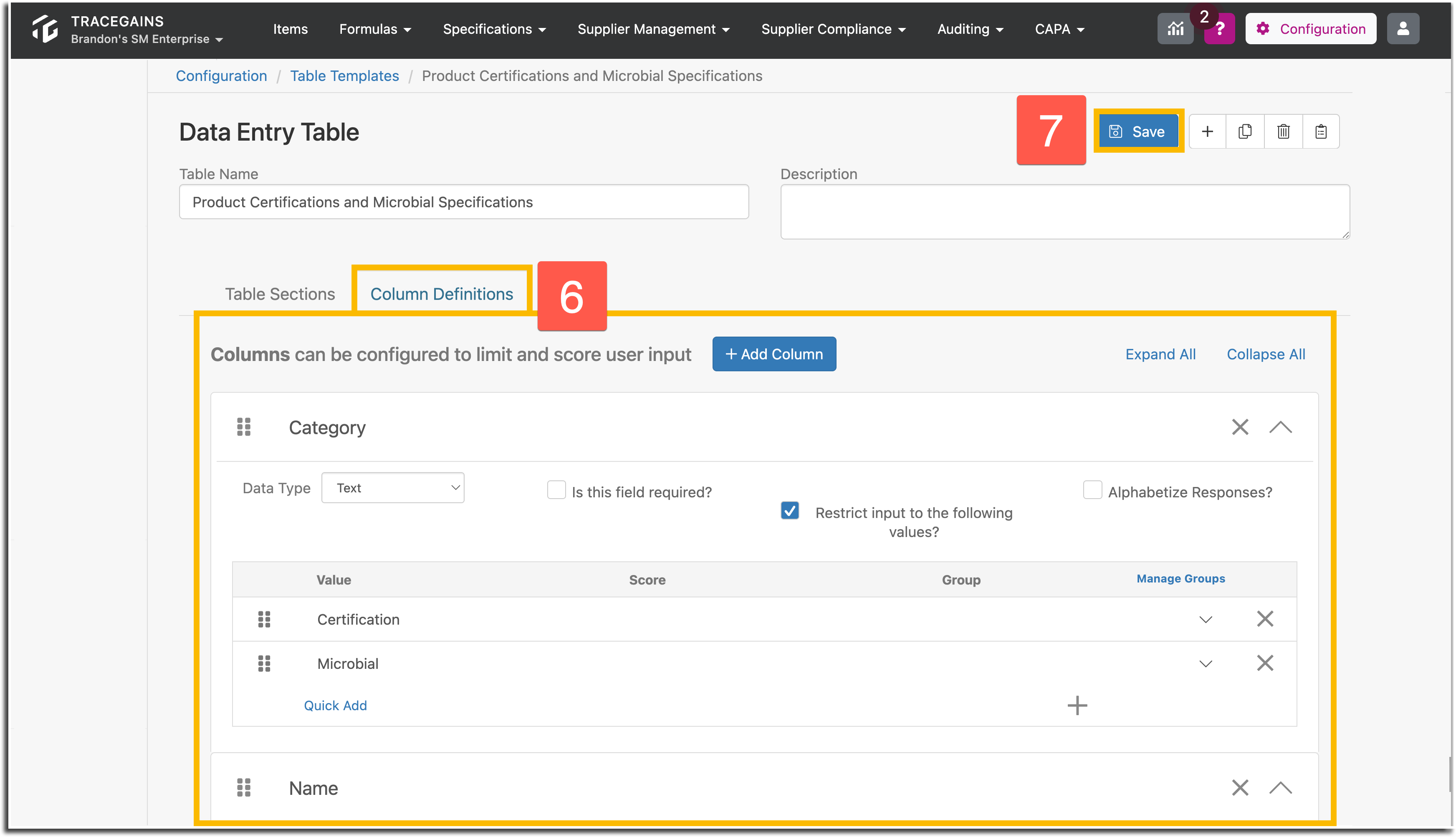 Table Templates in Specification Management (SpM) – Enterprise Help Center