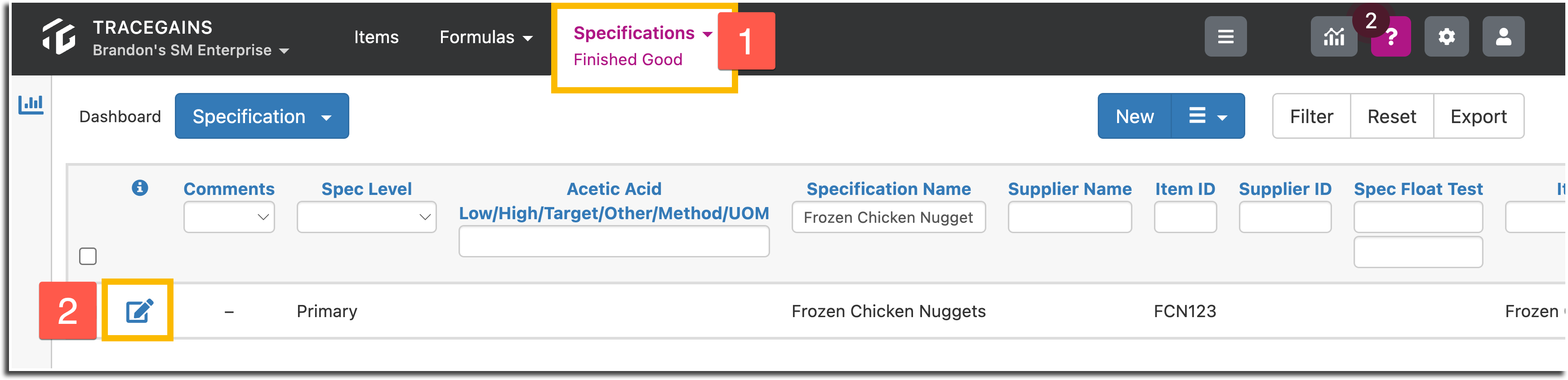 Table Templates in Specification Management (SpM) – Enterprise Help Center